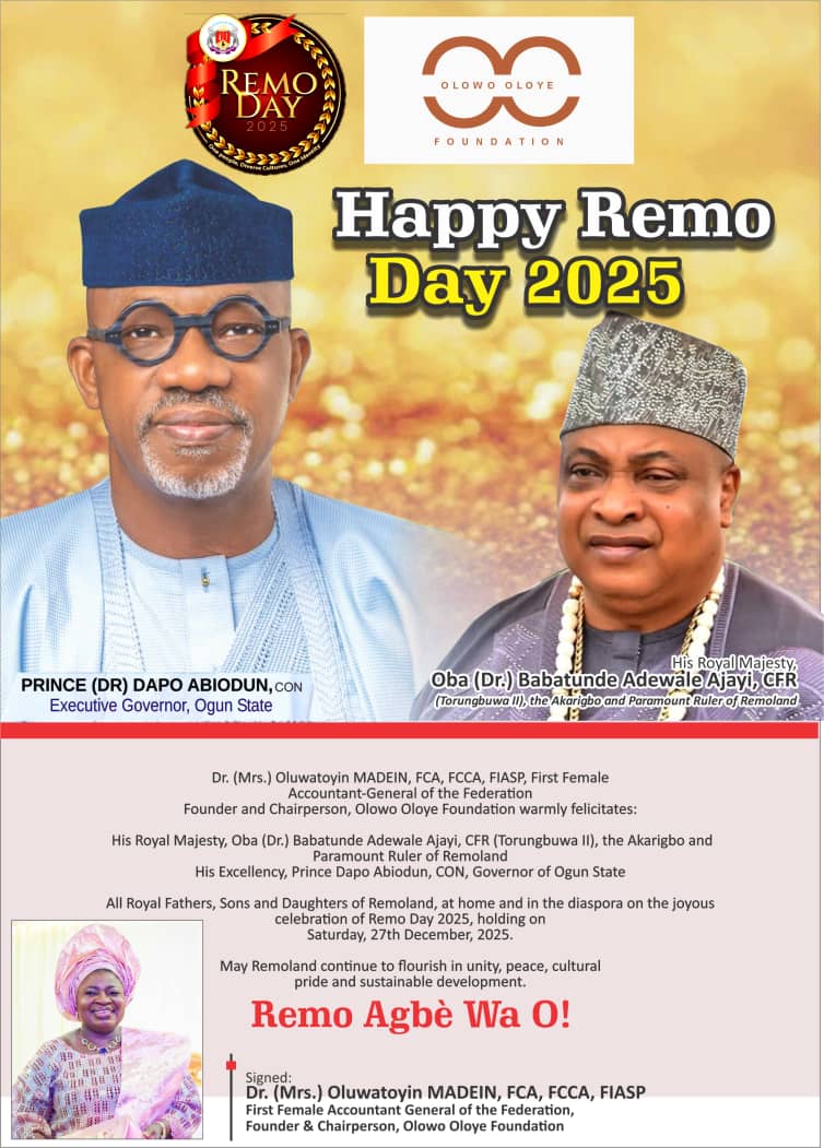 DR. OLUWATOYIN MADEIN FELICITATES AKARIGBO, GOV. ABIODUN AND REMO ...